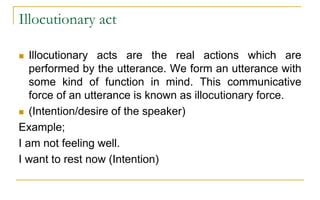Speech act theory | PPTX