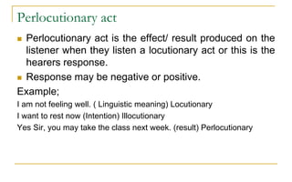 Speech act theory | PPTX