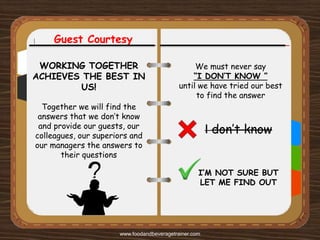 5 star-service-standards-5-10-minute-trainings | PDF