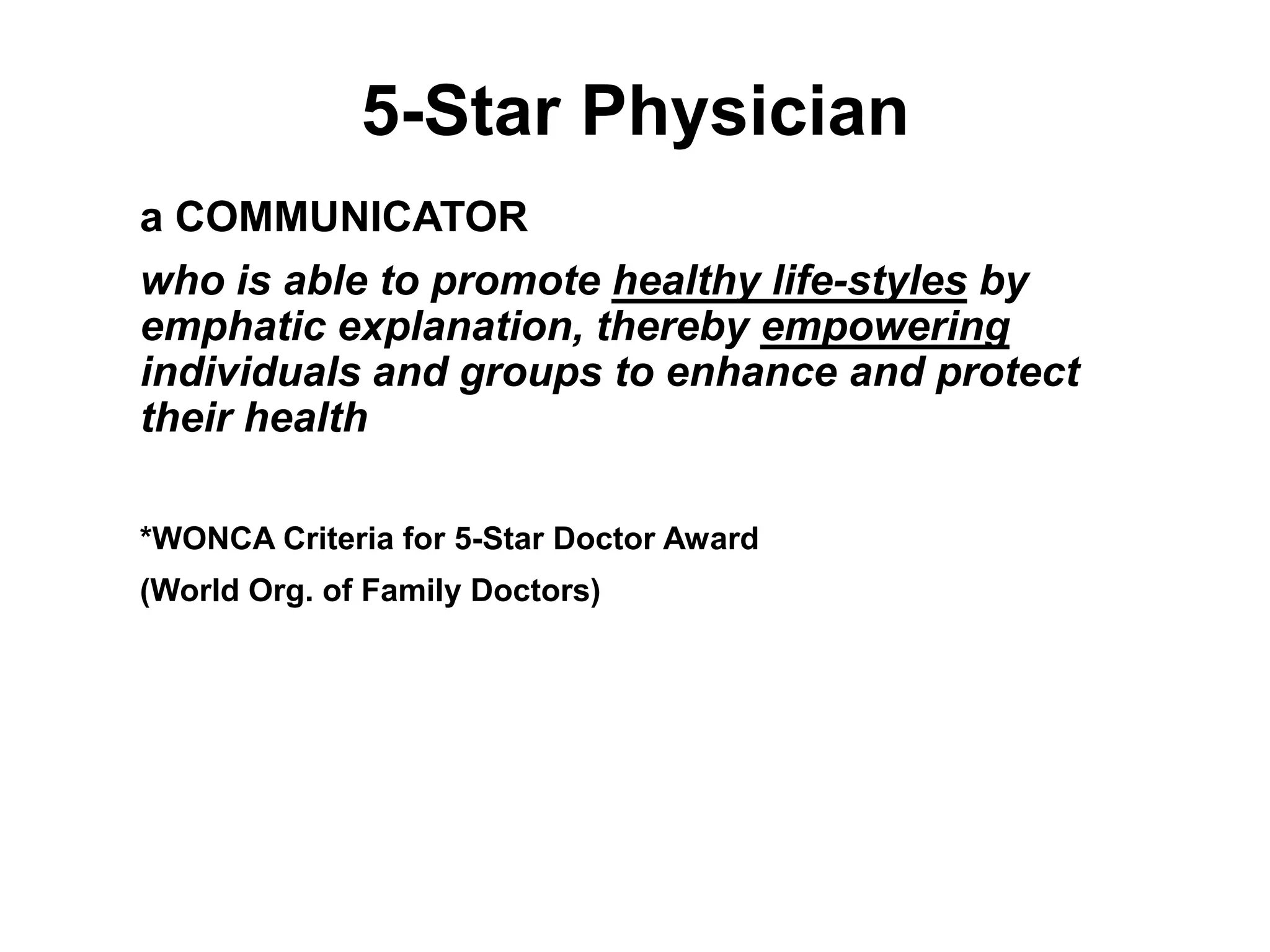 5-Star Physician: Am I? How to Be? | PPTX