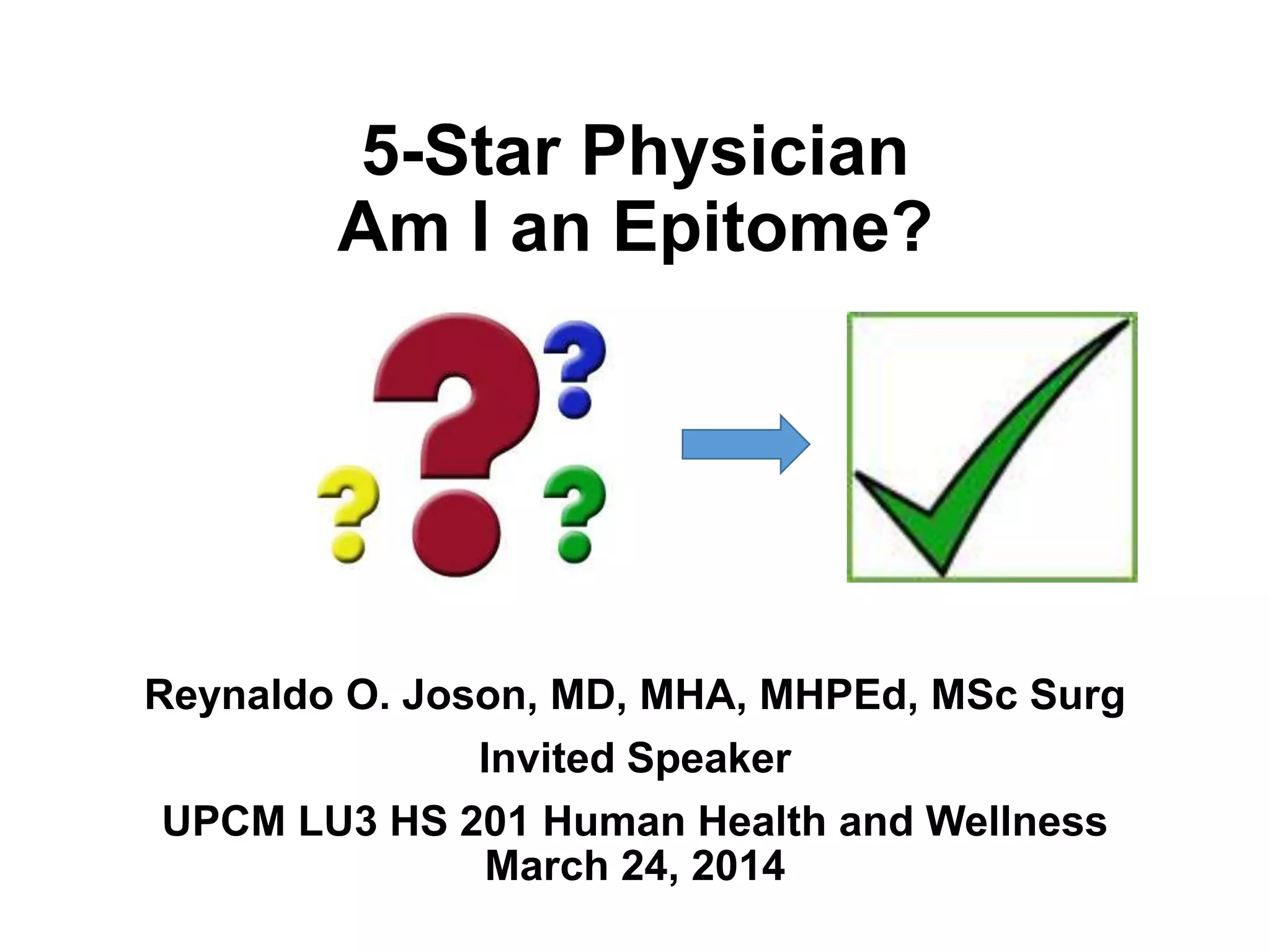 5-Star Physician: Am I? How to Be? | PPTX
