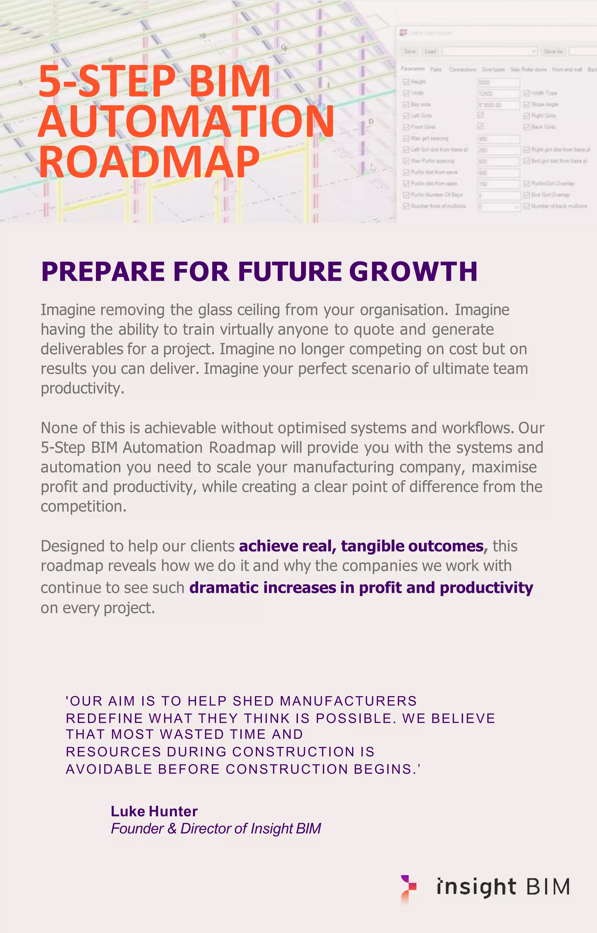 5 step bim automation roadmap - shed manufacturers e book | PDF