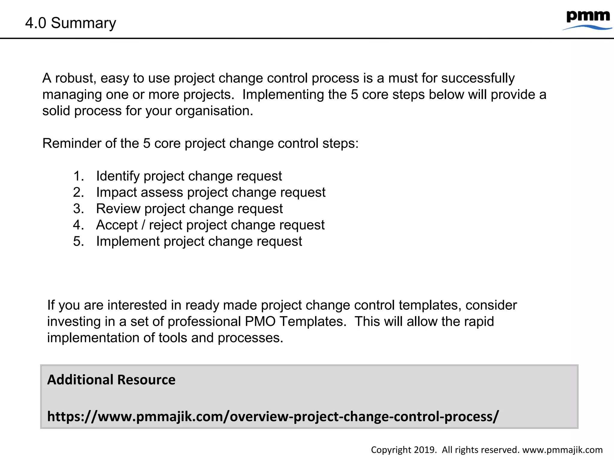 5 steps project change control process | PPT
