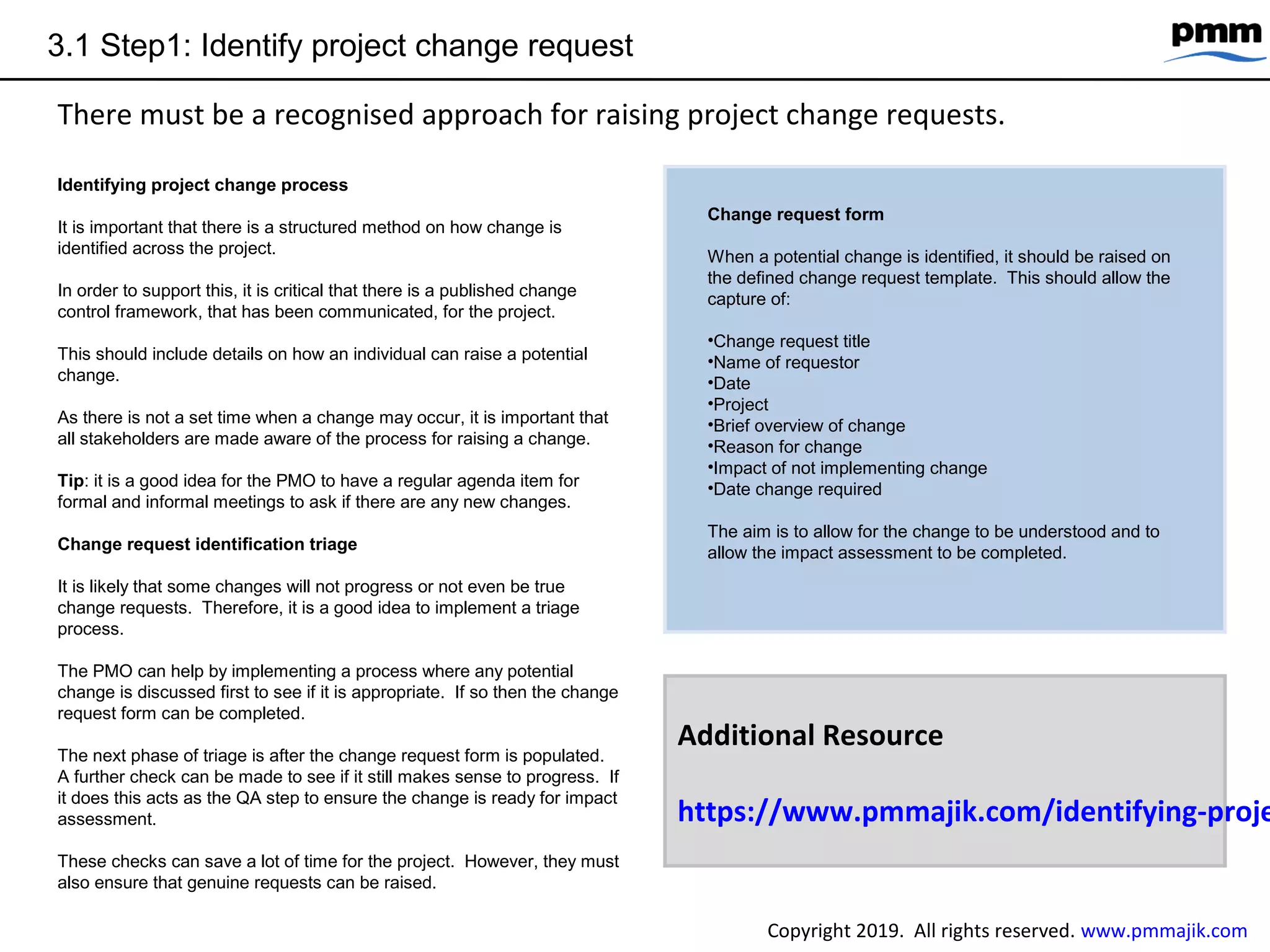 5 steps project change control process | PPT