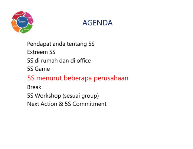 PELATIHAN IMPLEMENTASI 5S UNTUK PERUSAHAAN | PDF