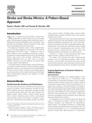 Stroke and stroke mimics | PDF
