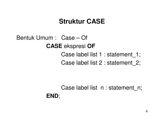 5. struktur kontrol if, select case | PPT
