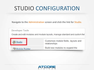 Lead Management in SugarCRM Series: Studio Configuration | PPT