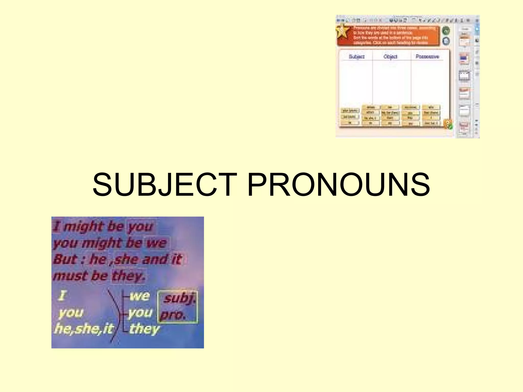 subject pronouns | PPT