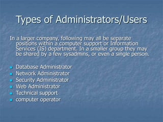 5 - System Administration.ppt