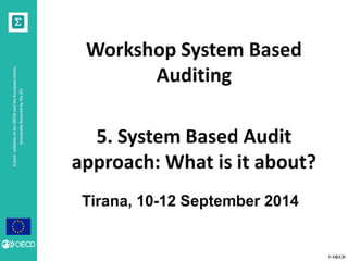 Presentation 5, System based audit approach - what is it about ...