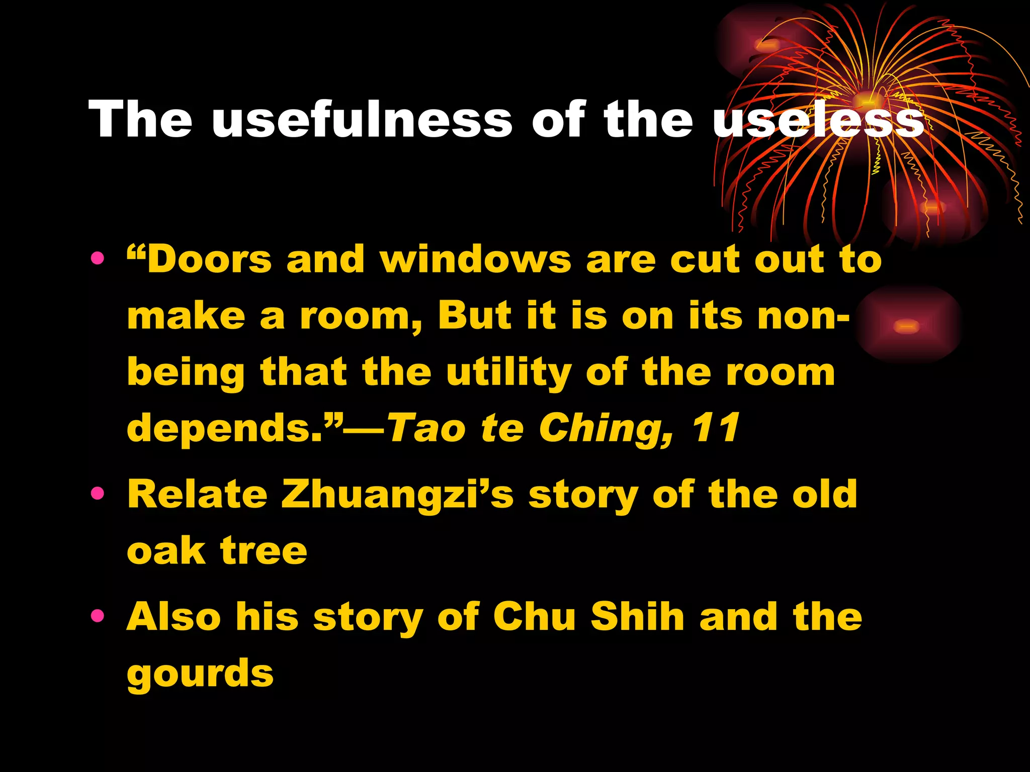 5 Taoism and ethnics- usefulness of the useless | PPT