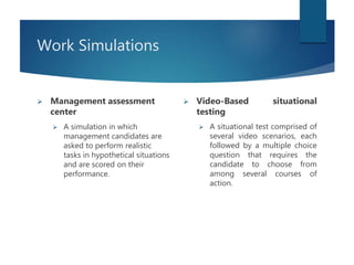 Testing and selection | PPTX | Resume Writing and Advice | Job Search