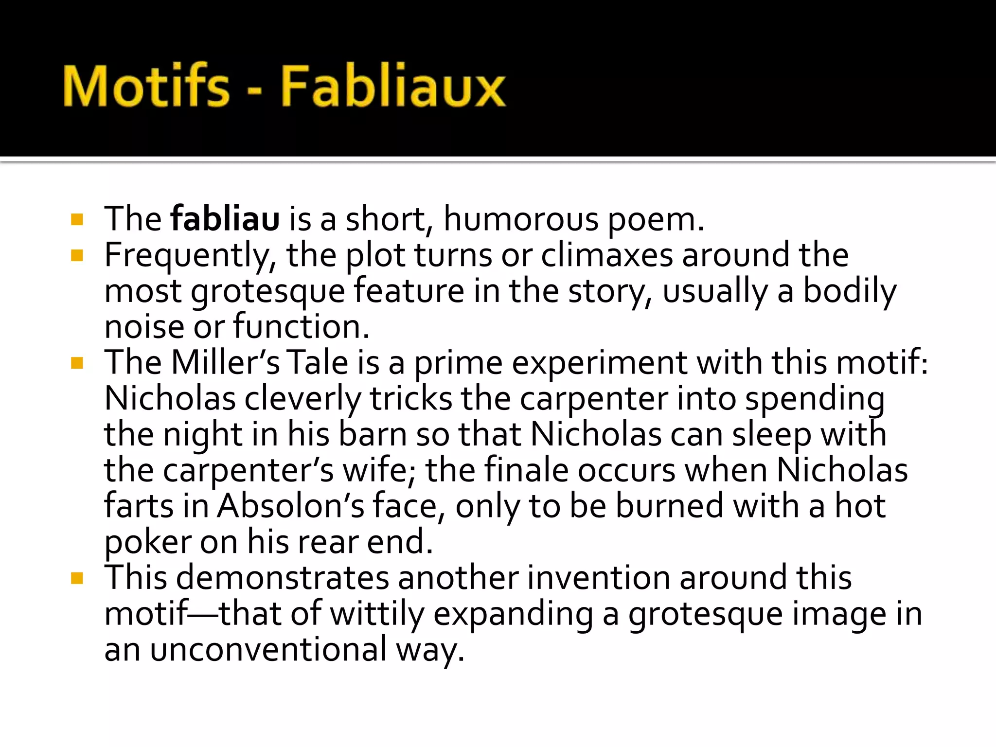 5 the canterbury tales - themes,motifs,symbols | PPTX