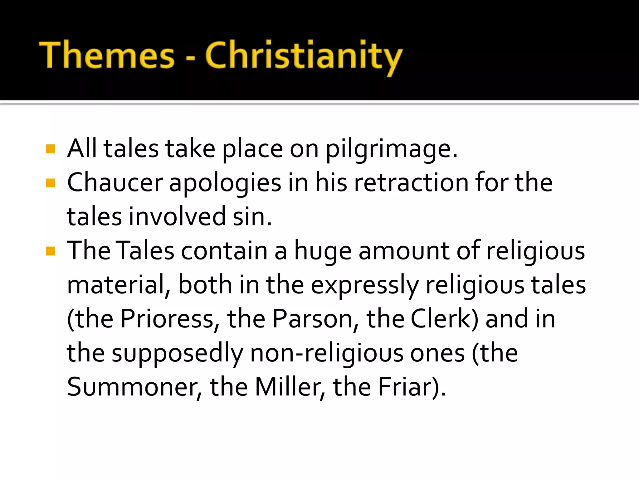 5 the canterbury tales - themes,motifs,symbols | PPTX