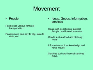 Examples Of Movement In Geography