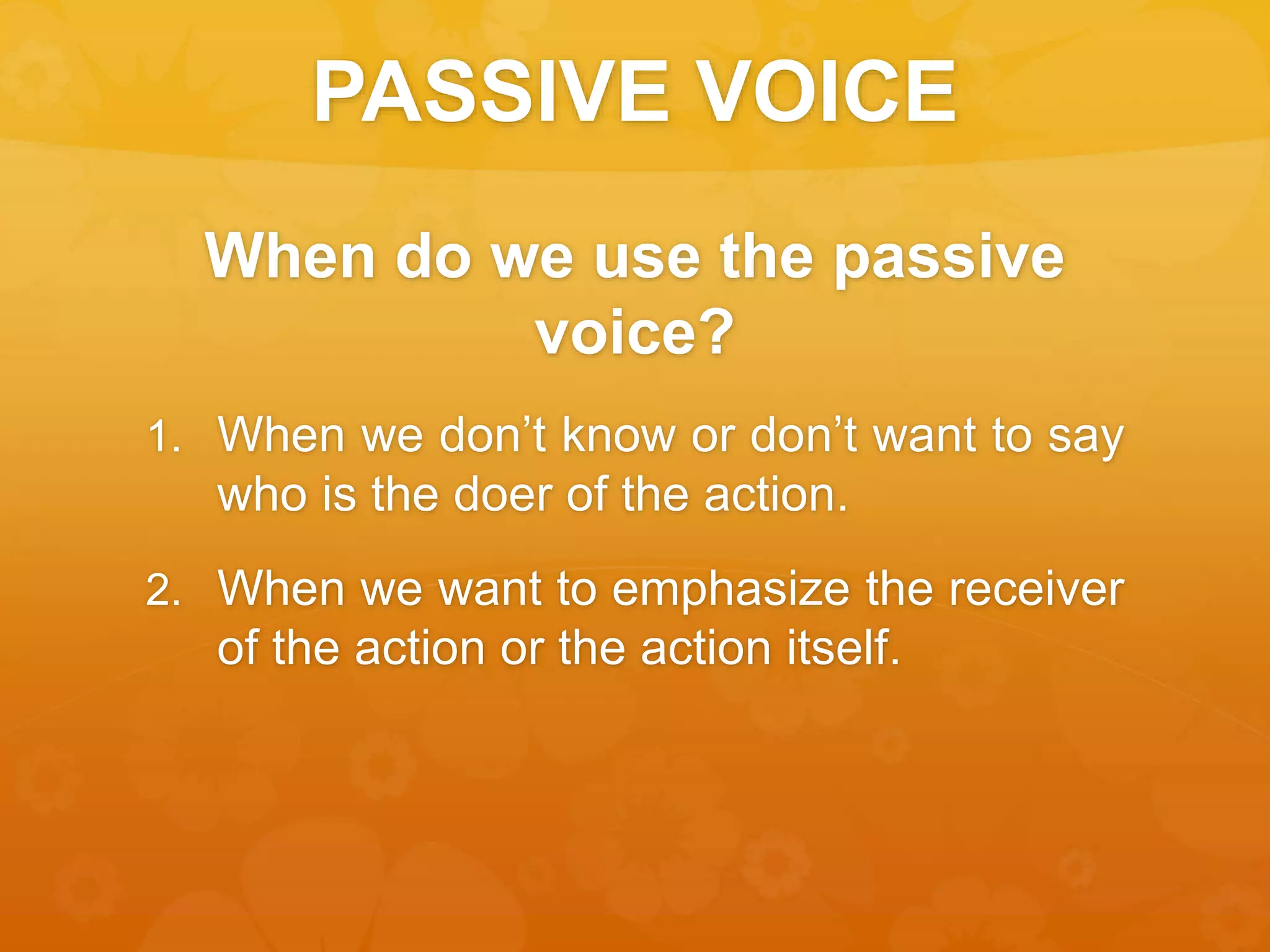 5 the passive | PPTX