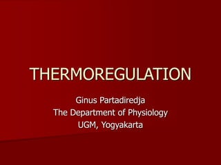 Thermoregulation pathophysiology and FUO work up | PPT