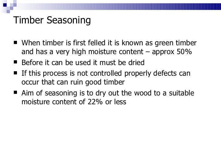 5. timber seasoning
