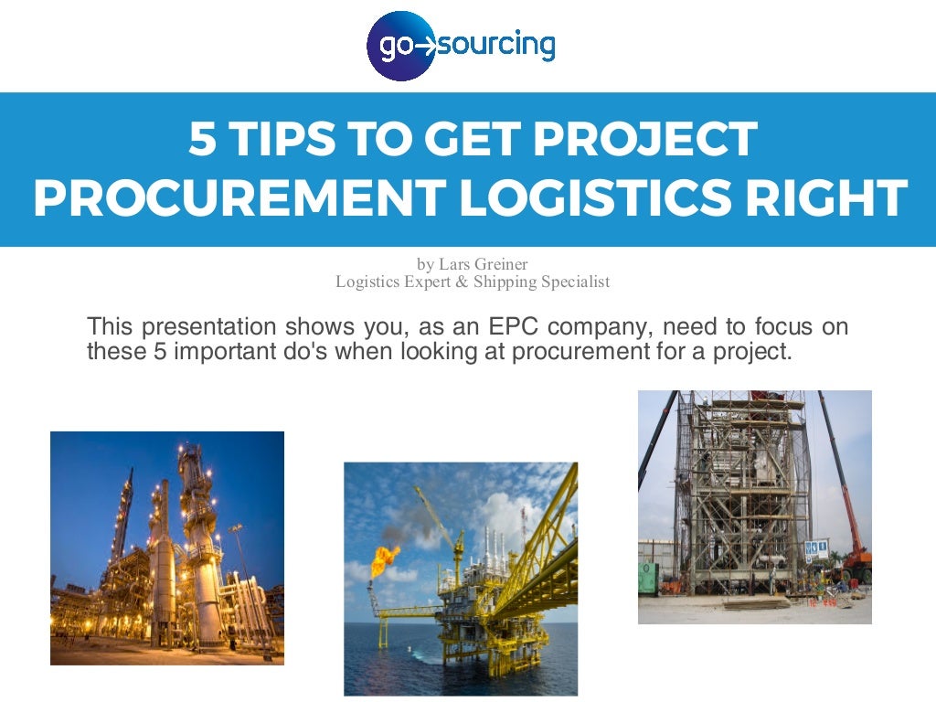 5 tips to get project procurement logistics right