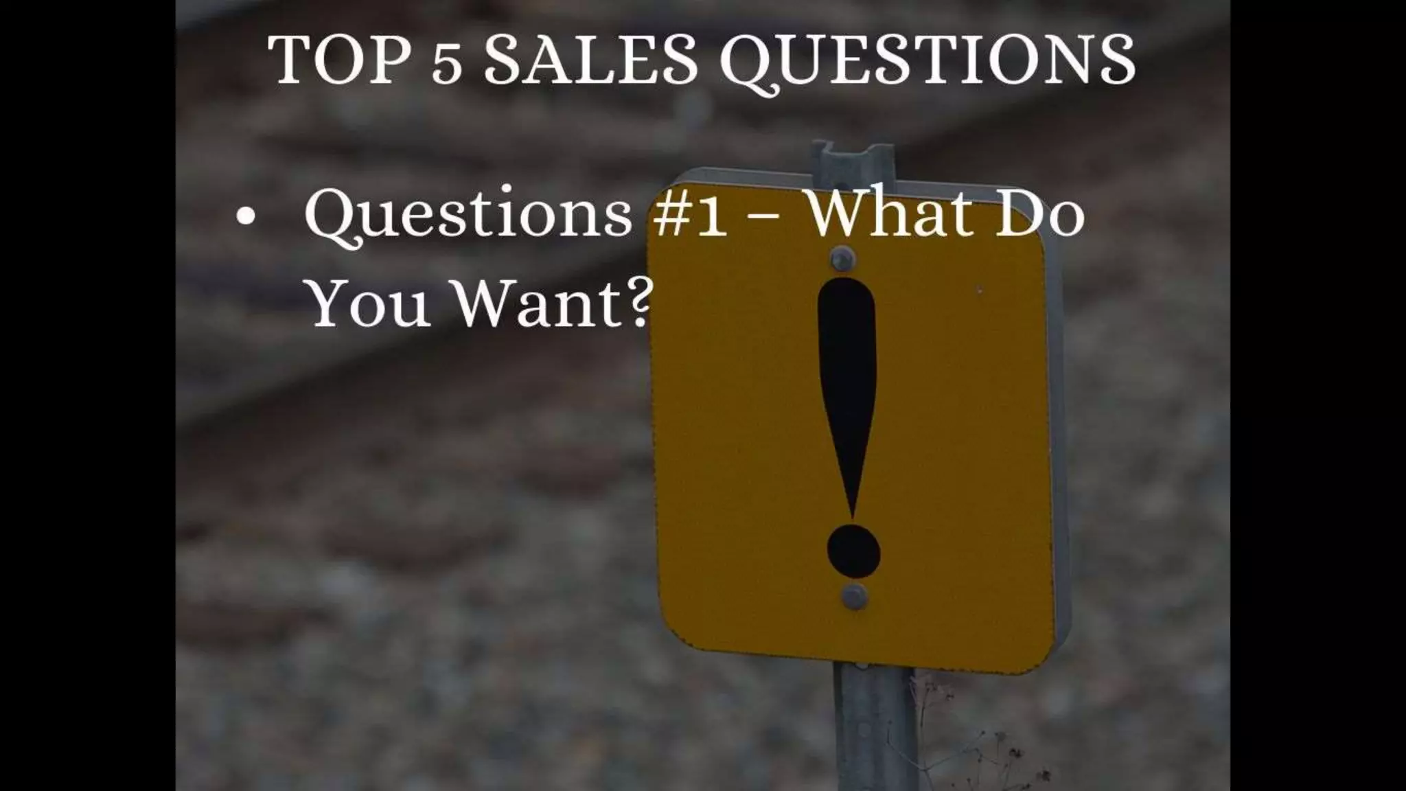 The Top 5 Sales Questions | PPTX