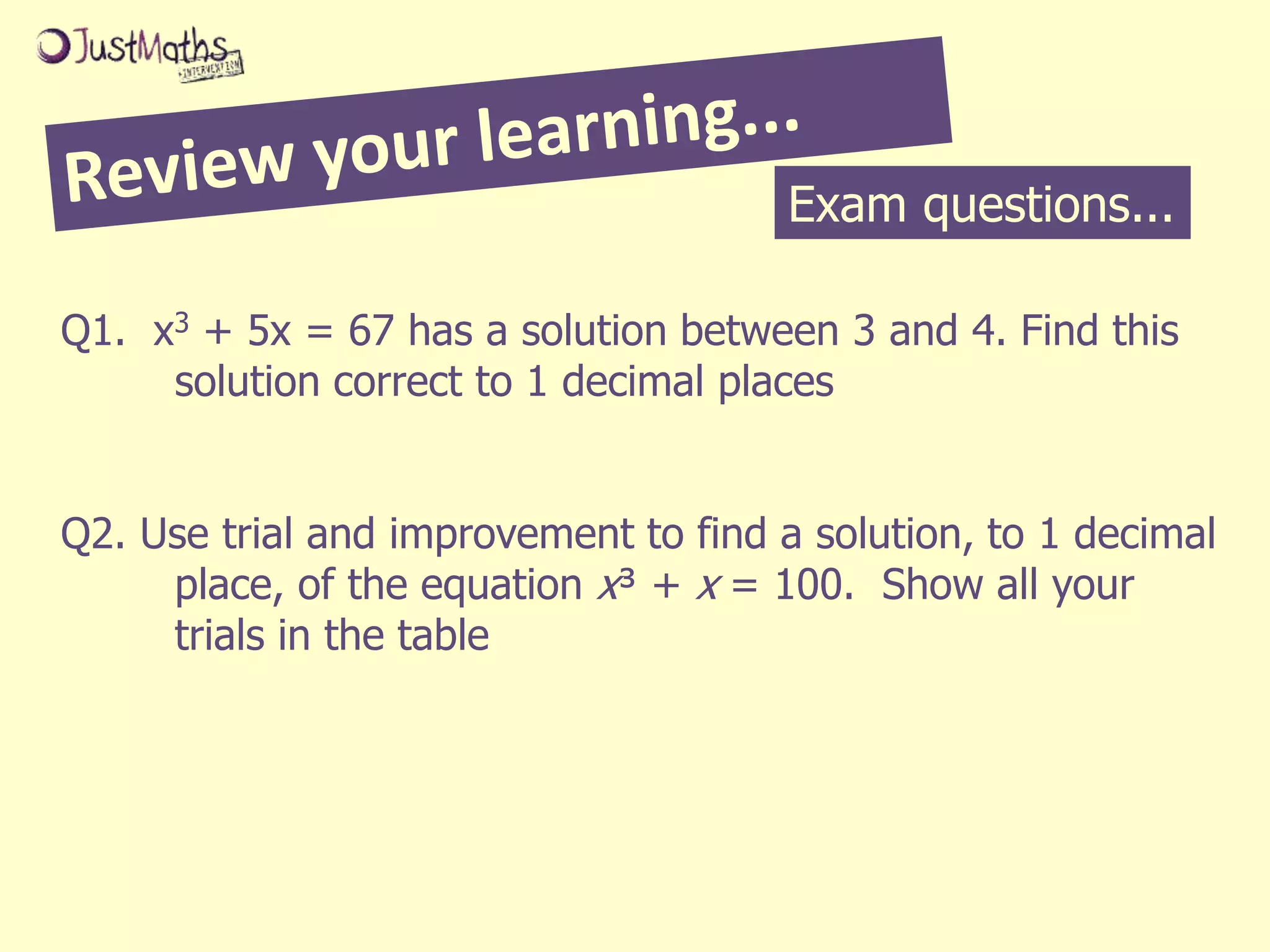 5 trial and improvement - lesson slides (1) | PPTX
