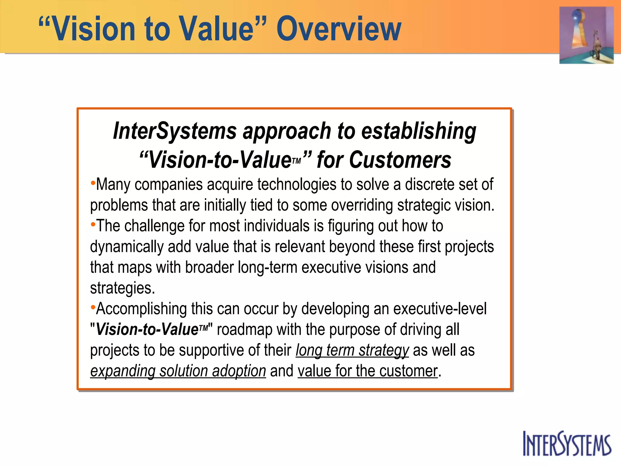 Driving strategic vision & value | PPT