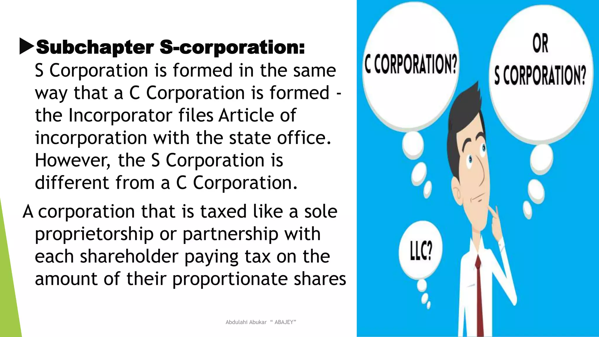 5 types of business ownership | PPTX