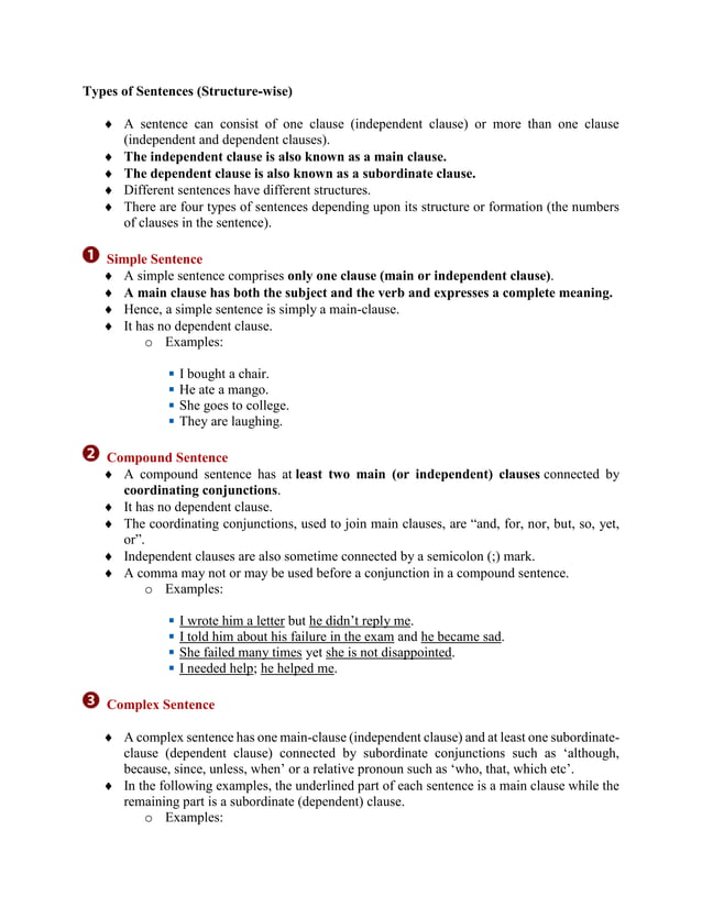5-Types of sentences-structure wise | PDF