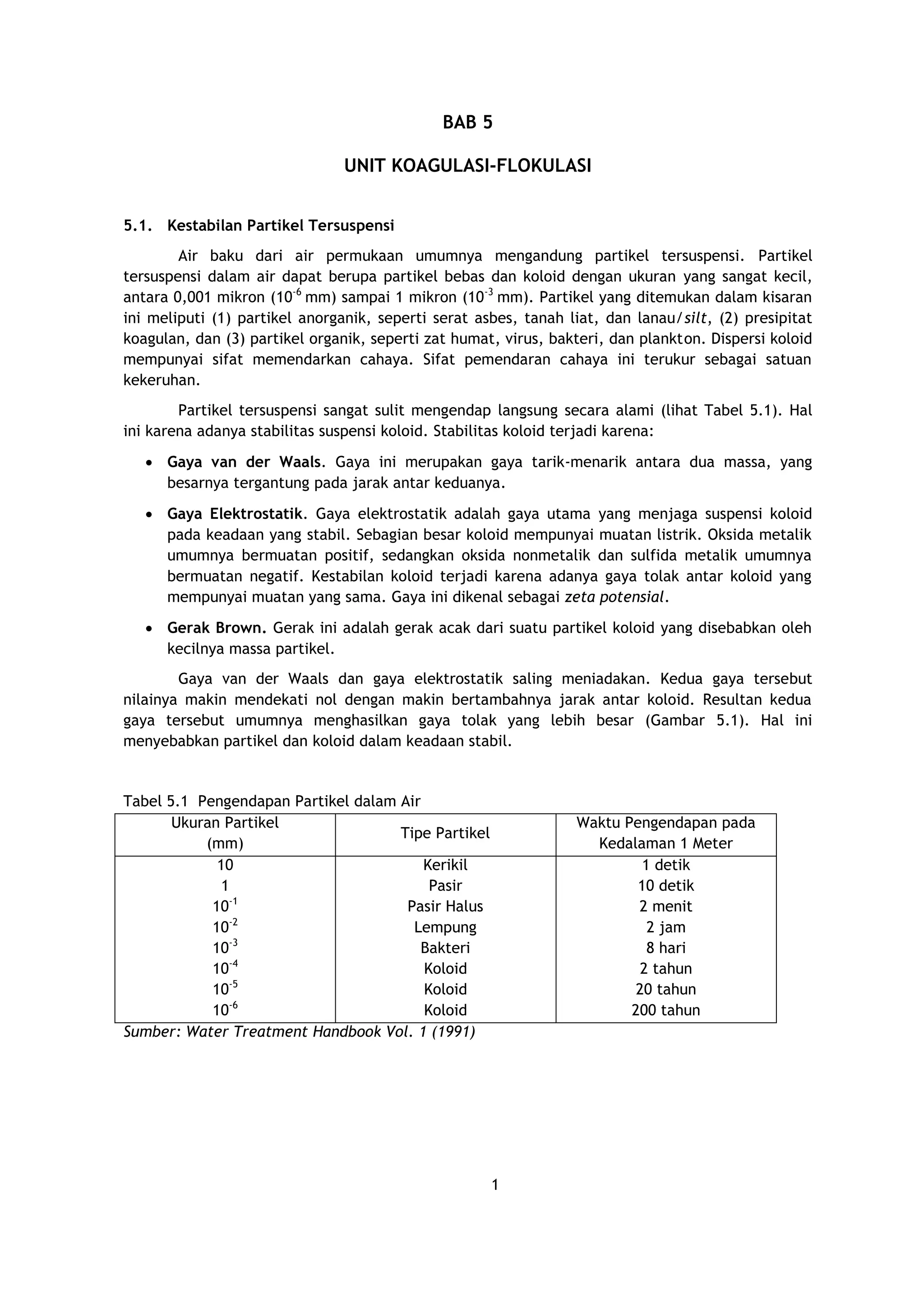 5. unit koagulasi flokulasi | PDF
