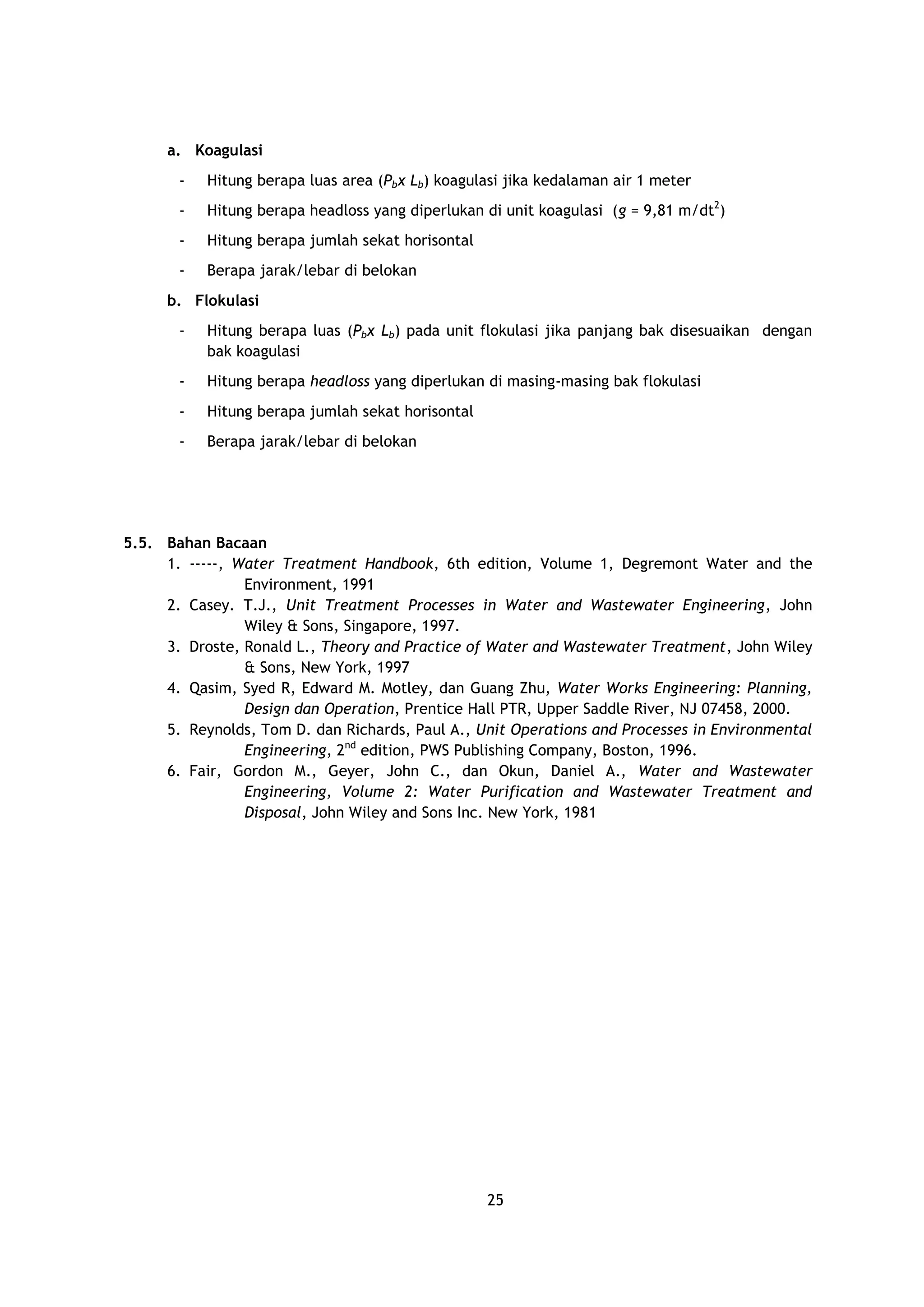 5. unit koagulasi flokulasi | PDF