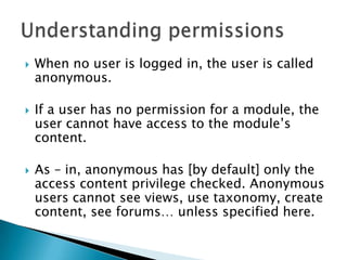 5 User Mgmt in Drupal | PPTX