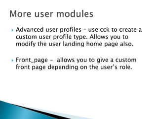 5 User Mgmt in Drupal | PPTX