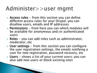 5 User Mgmt in Drupal | PPTX