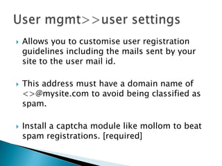 5 User Mgmt in Drupal | PPTX
