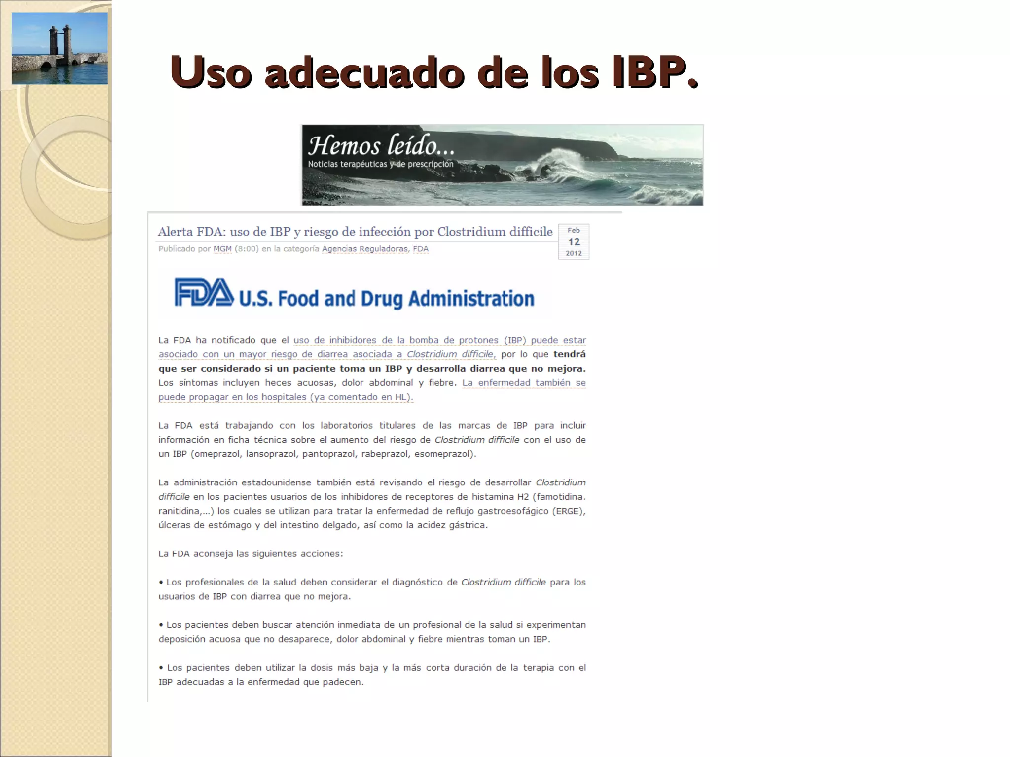 5. uso adecuado de los ibp | PPT