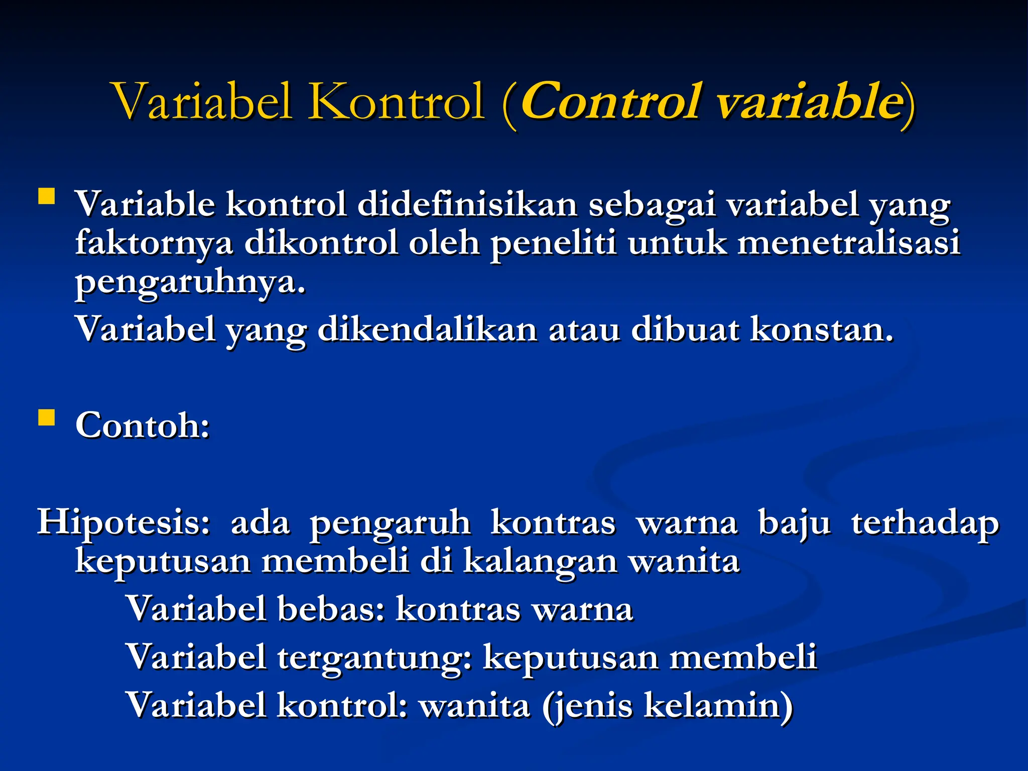 konsep variabel penelitian dalam metodologi penelitian | PPT