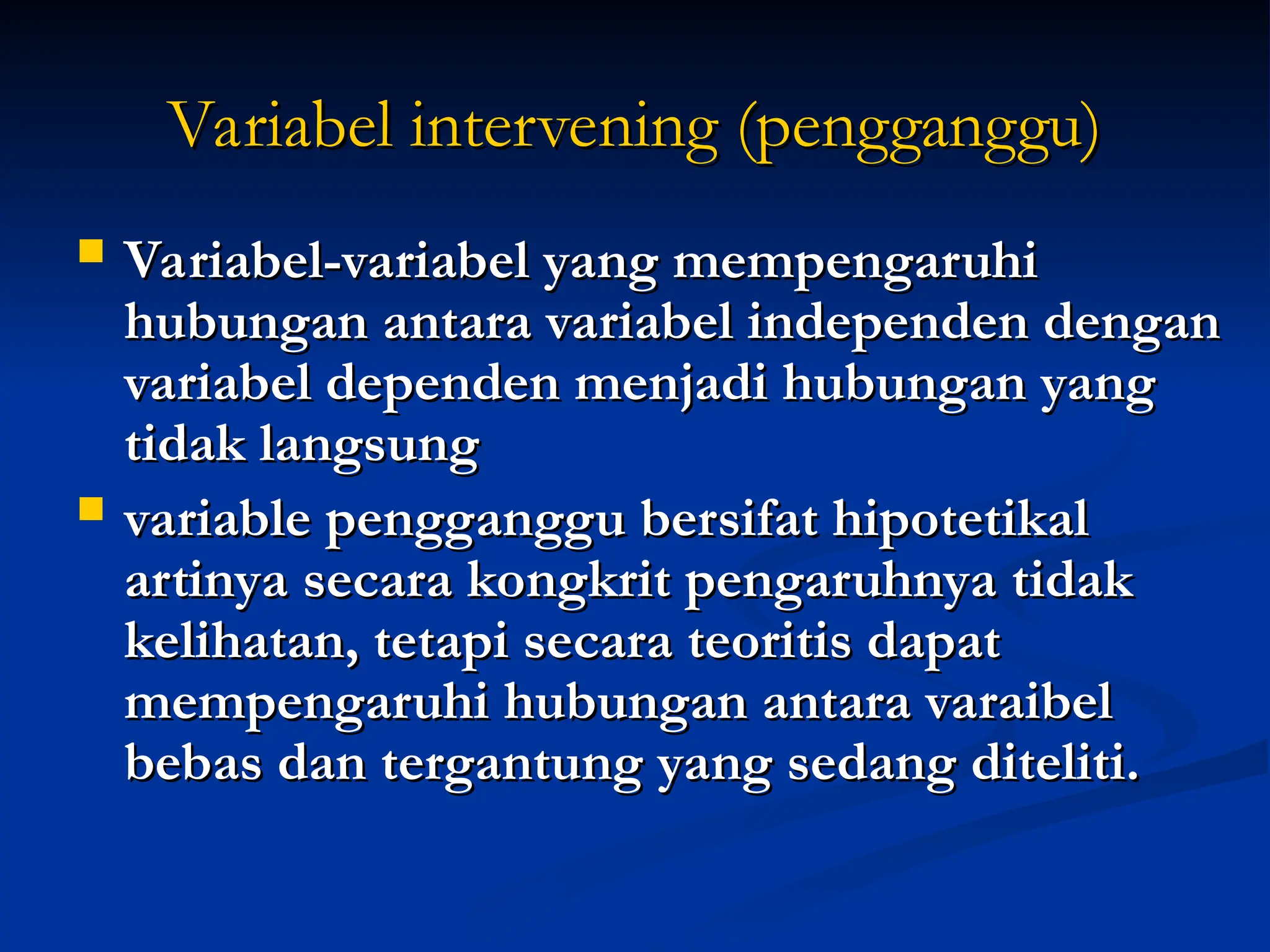 konsep variabel penelitian dalam metodologi penelitian | PPT