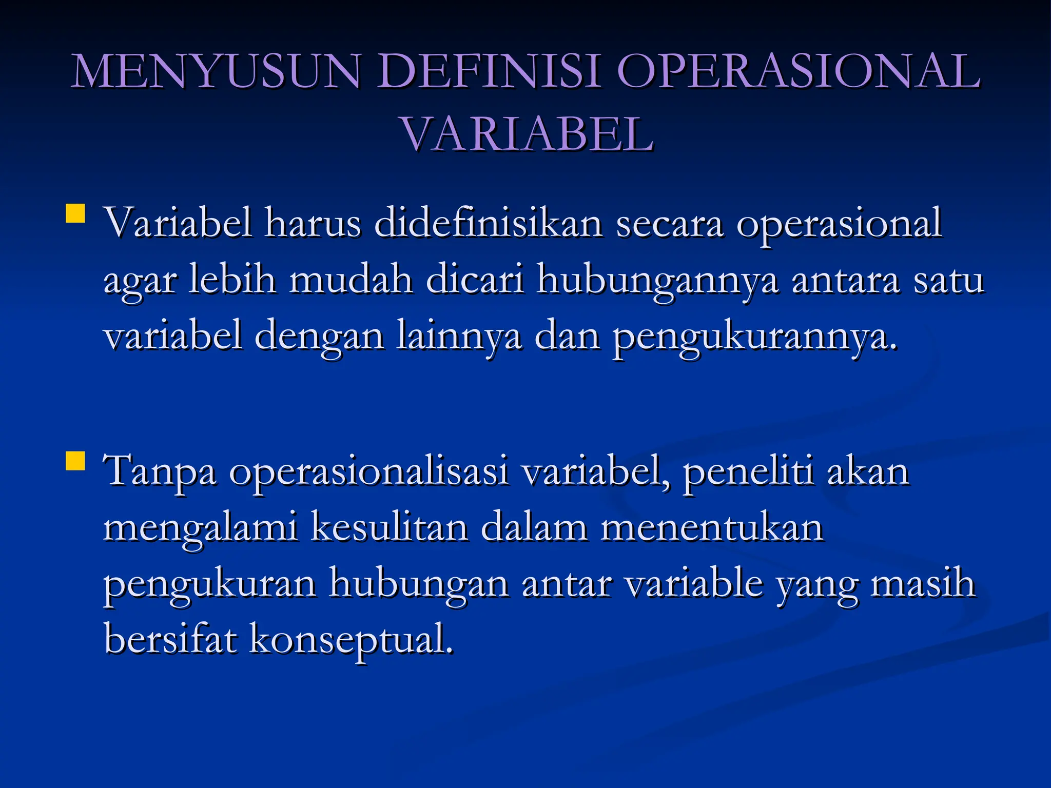 konsep variabel penelitian dalam metodologi penelitian | PPT