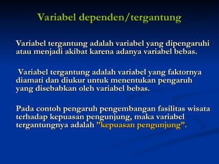 konsep variabel penelitian dalam metodologi penelitian | PPT