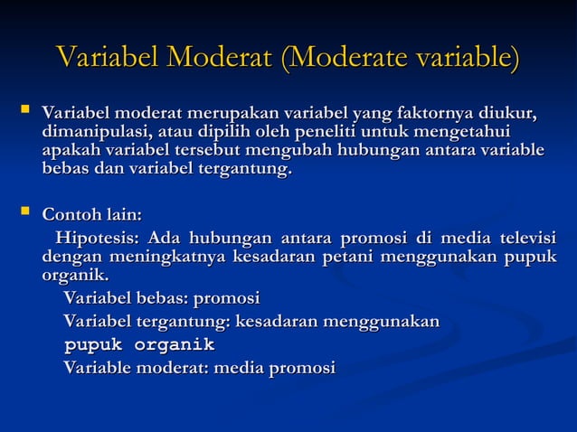 konsep variabel penelitian dalam metodologi penelitian | PPT