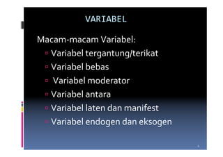 5. variabel dan skala ukur | PDF