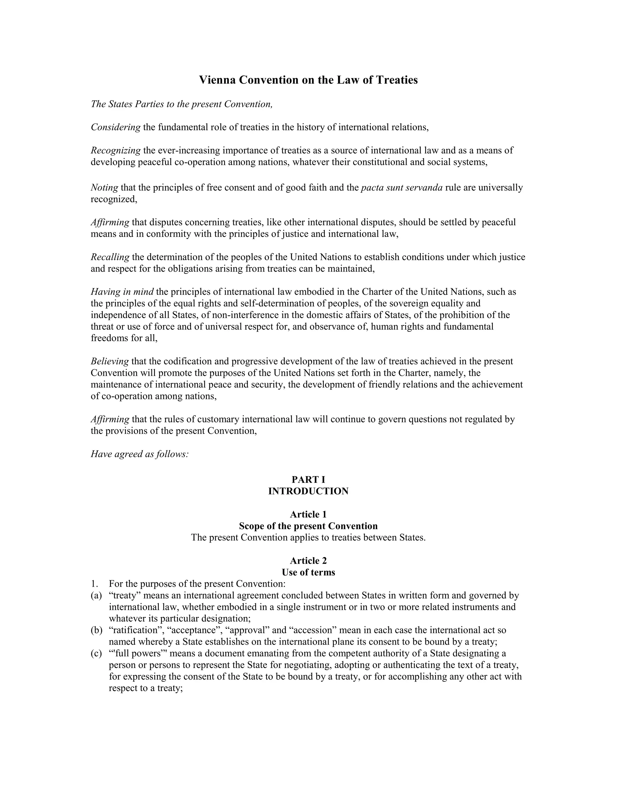 5. vienna convention on the law of treaties 1969 | PDF