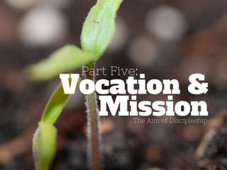 Vocation and Mission: The Aim of Discipleship (Building a Better Disciple Part Five) | PPTX ...