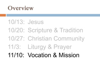 Vocation and Mission: The Aim of Discipleship (Building a Better Disciple Part Five) | PPTX ...
