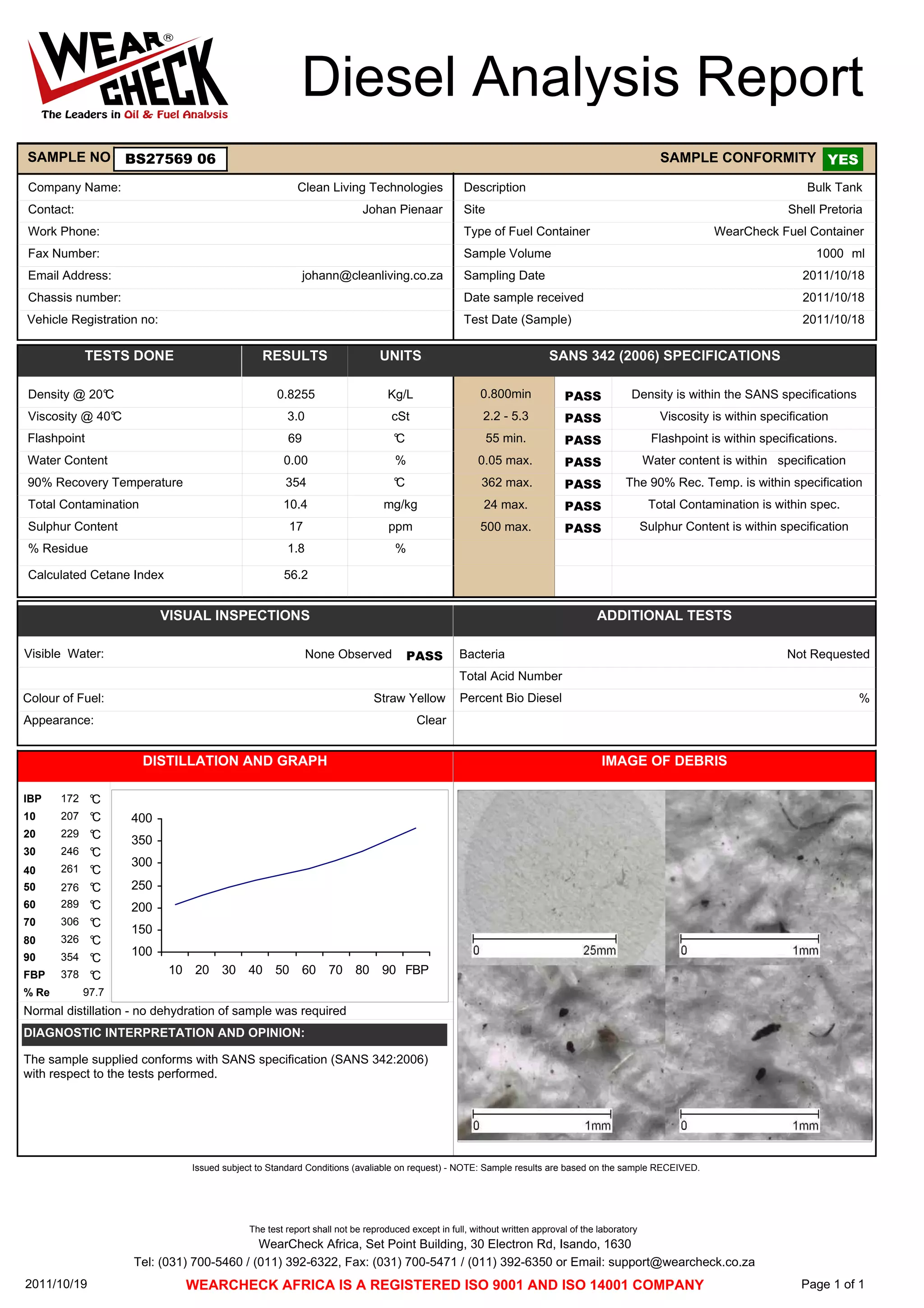 5 wear check naf-tech diesel - sans 342 report | PDF