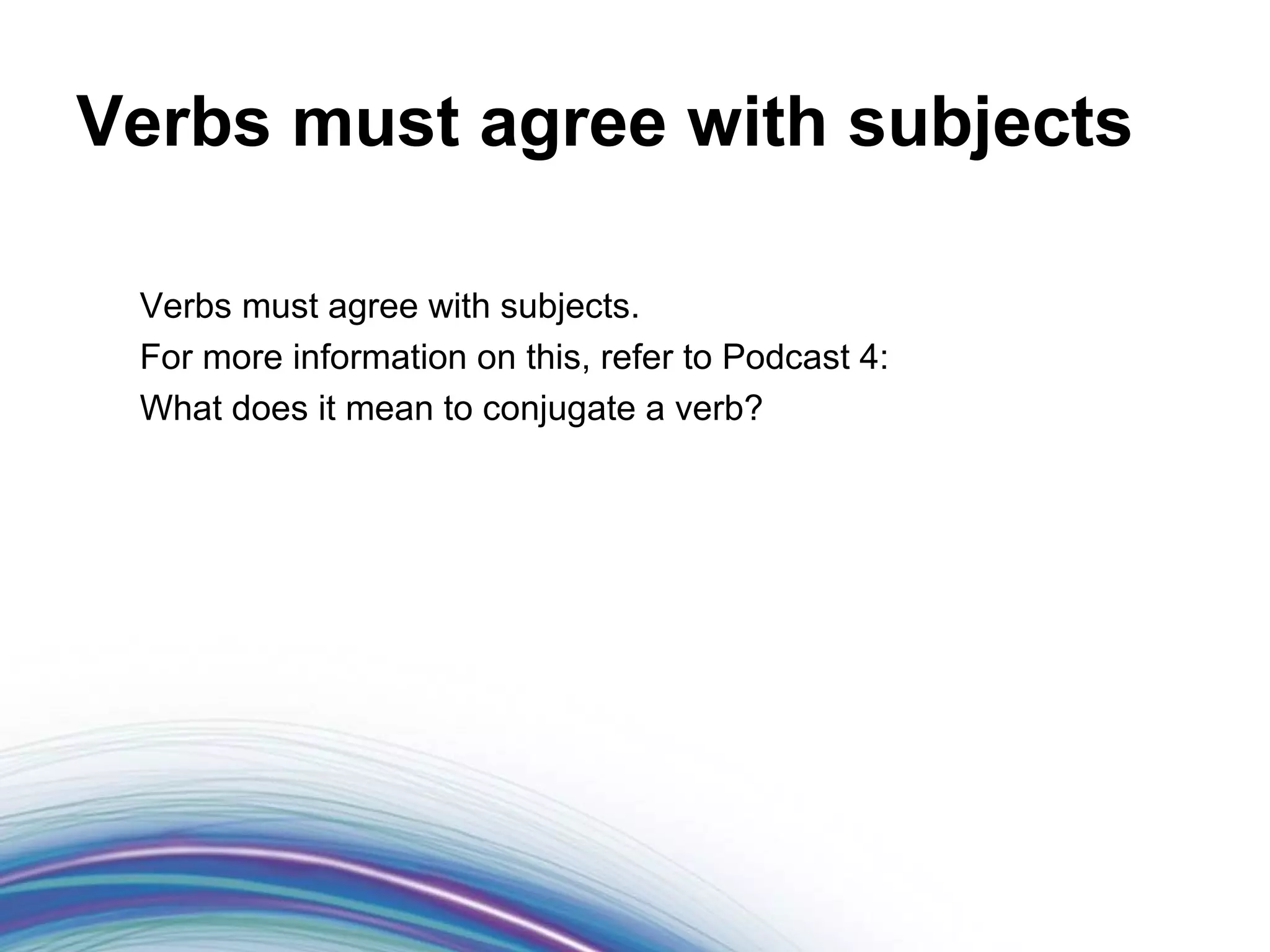 Foundations of Grammar 5: What is a subject? | PPT