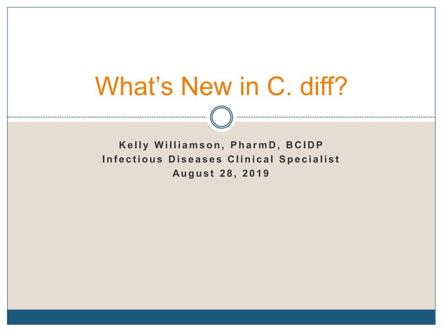 What's new in c. diff | PPT