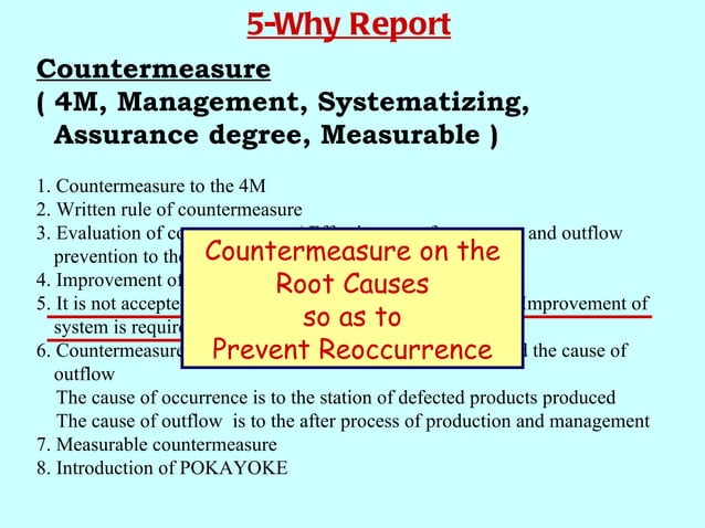 5 why report | PPT | Business | Business and Finance