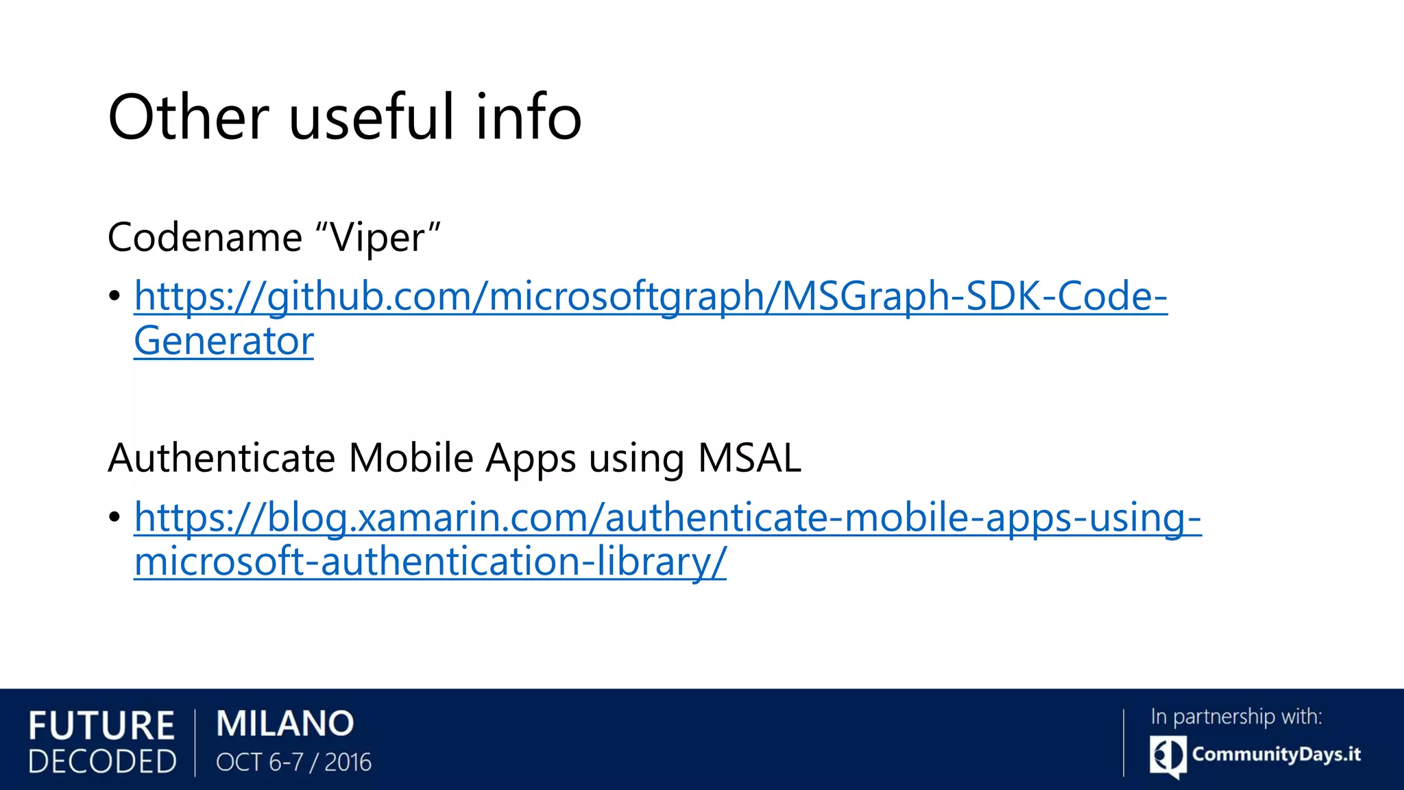 Xamarin microsoft graph | PPT